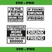 Funny Drinking Quotes SVG, Drunk Friends PNG Bundle (digital Download ...