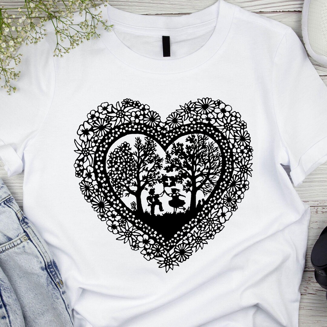 Swiss Scherenschnitte Heart Digital Download - Etsy