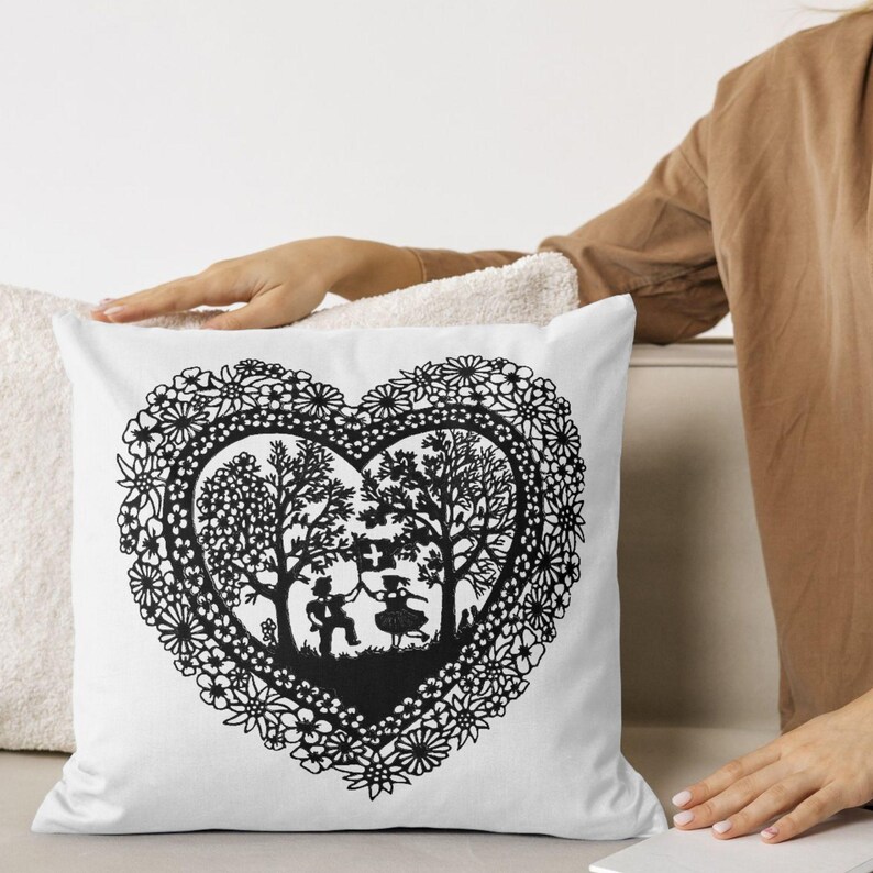 Swiss Scherenschnitte Heart Digital Download - Etsy
