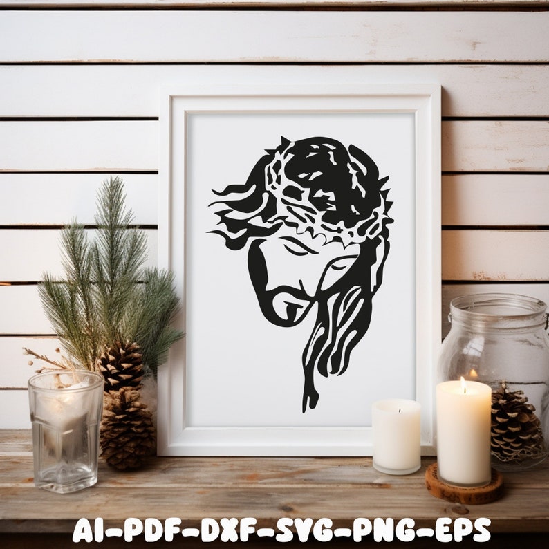 Jesus Christ Jesus SVG Dxf Laser Cut File, Prophet Jesus Christ Png ...
