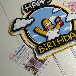 Cake Topper Homer Simpson - Etsy