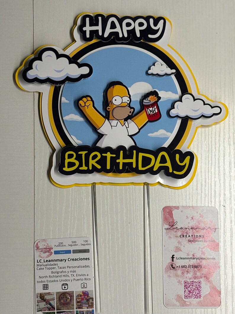 Cake Topper Homer Simpson - Etsy