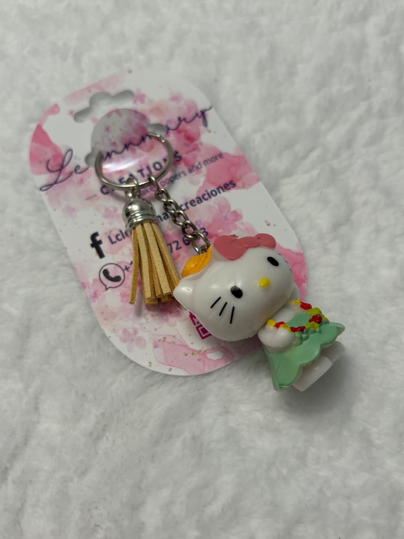 Hello Kitty Keychain - Etsy