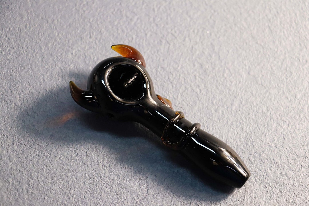 4 Devil Glass Pipe Glass Pipes Smoking Hand Pipe Glass Handmade Uniaue ...