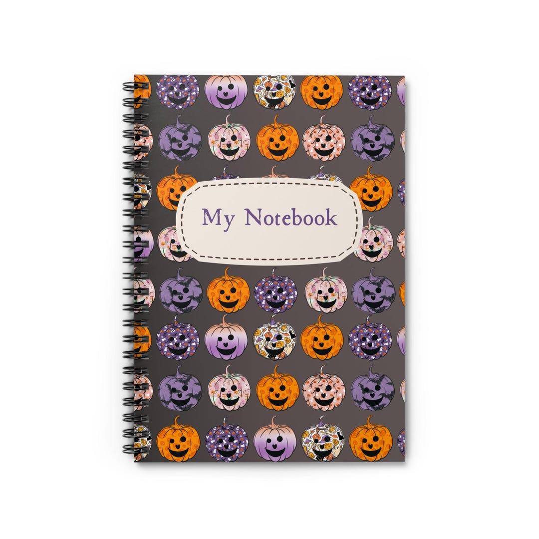 Pumpkin Spiral Notebook, Spooky Cute Stationery, Halloween Vibes ...