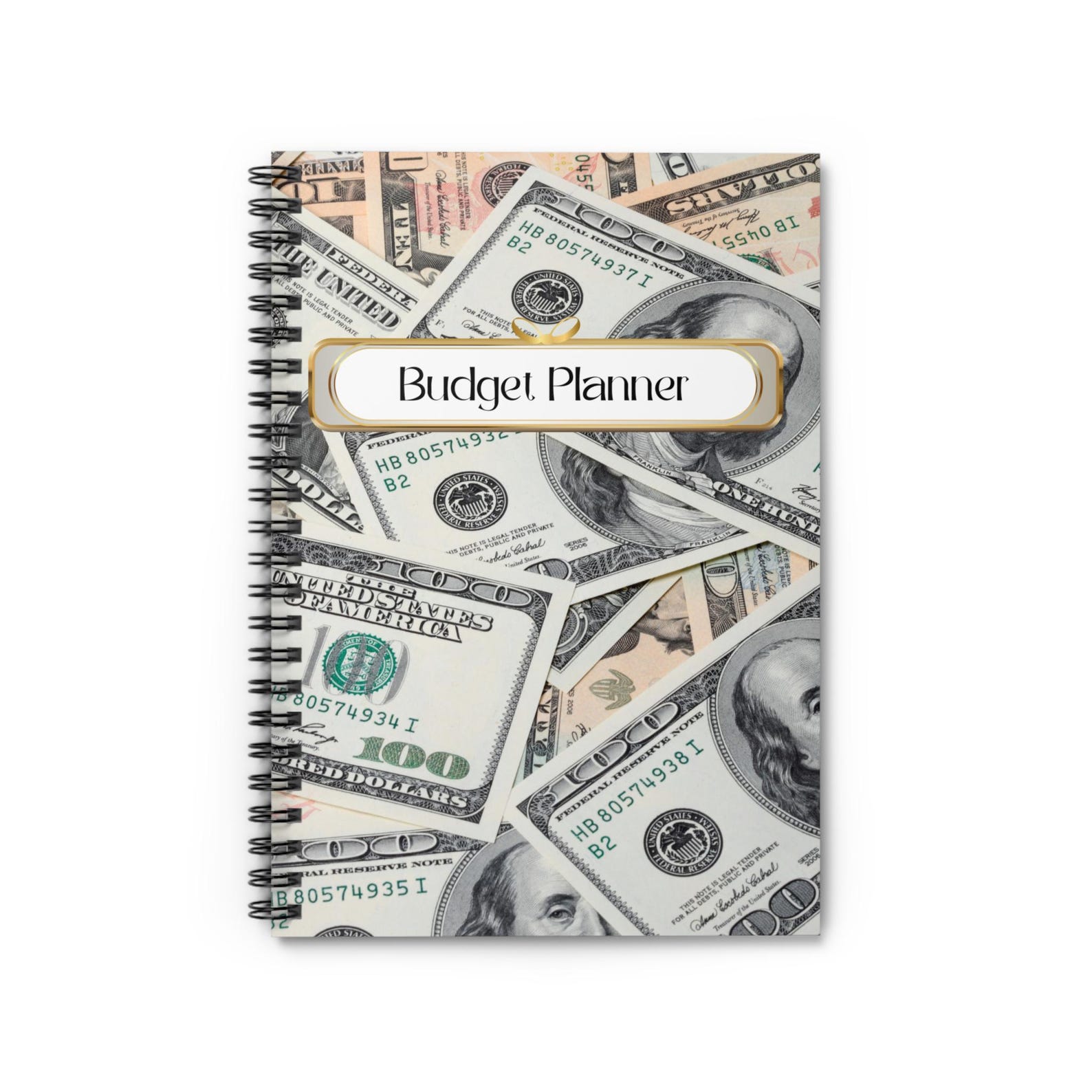Budget Planner Gold Money Spiral Note Book Wealth Notebook Prosperity ...