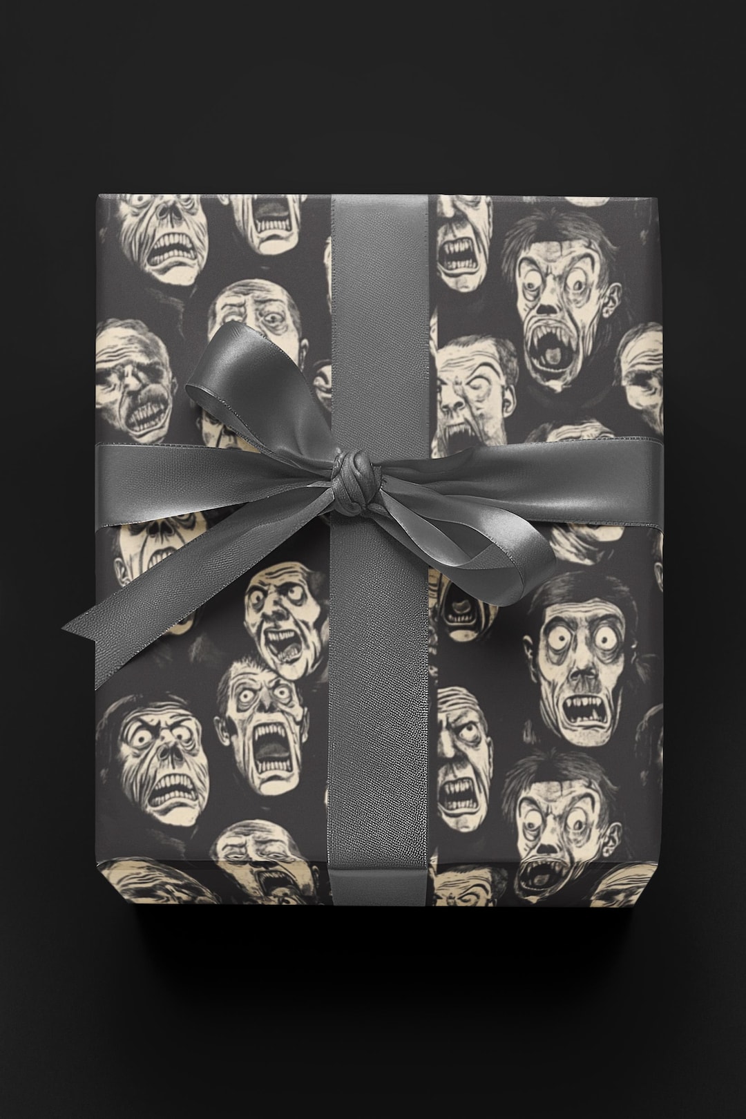 Zombie Gothic Horror Wrapping Paper - Dark Scary Moody Gift Wrap ...