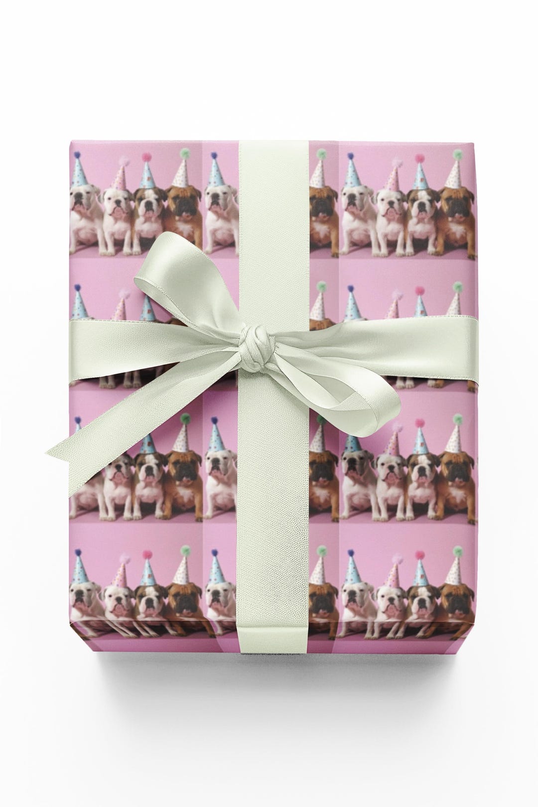 Bulldog Wrapping Paper, Cute Dog Gift Wrap for Birthday, Party ...