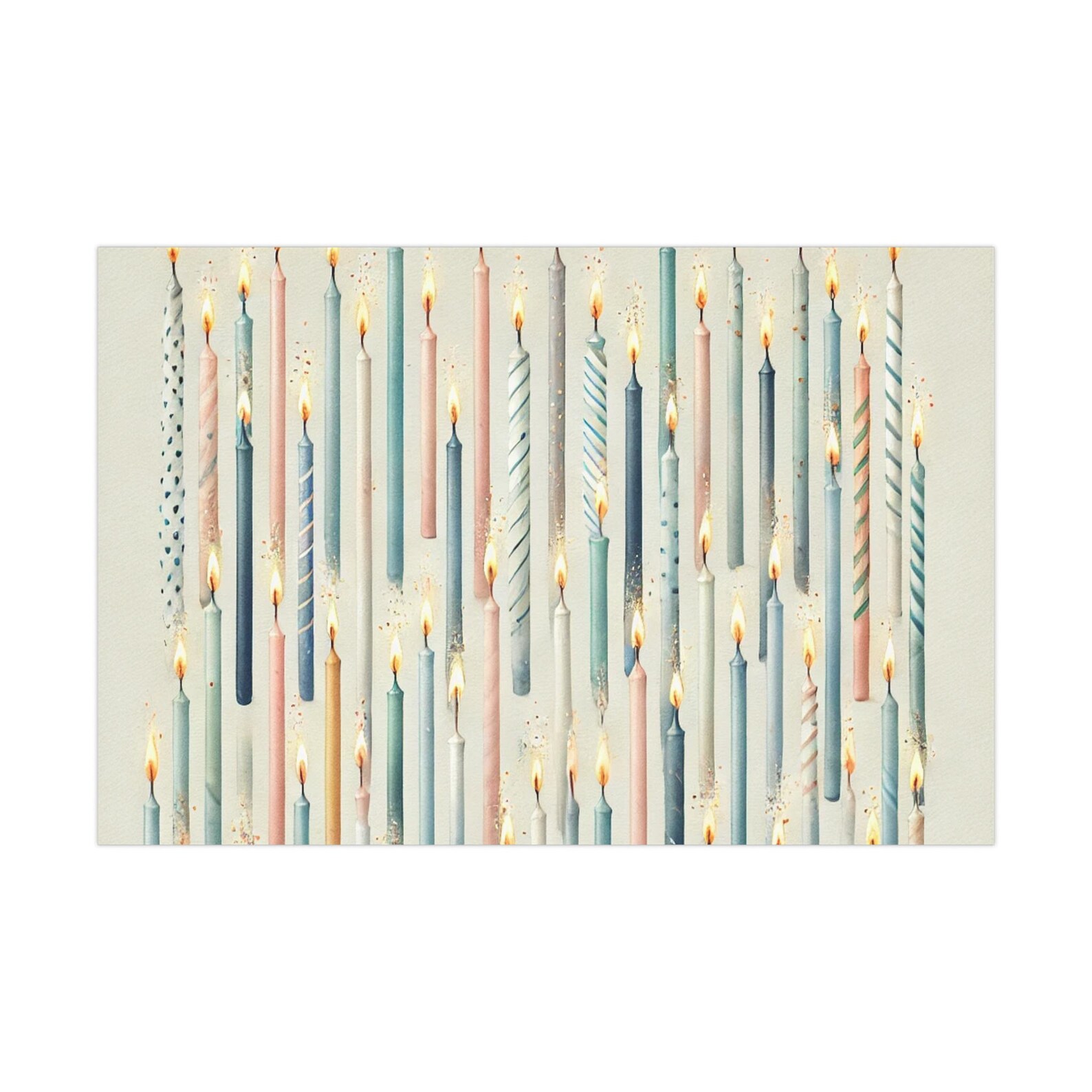 Birthday Candle Wrapping Paper - Christmas & Birthday Gift Wrap ...