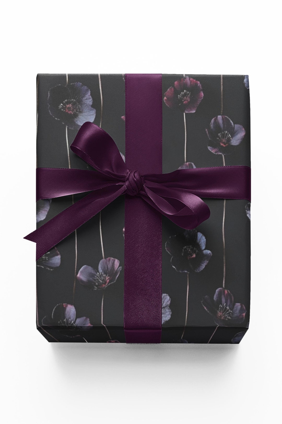 Dark Moody Wrapping Paper | Horror Floral Gift Wrap | Gothic Valentines ...