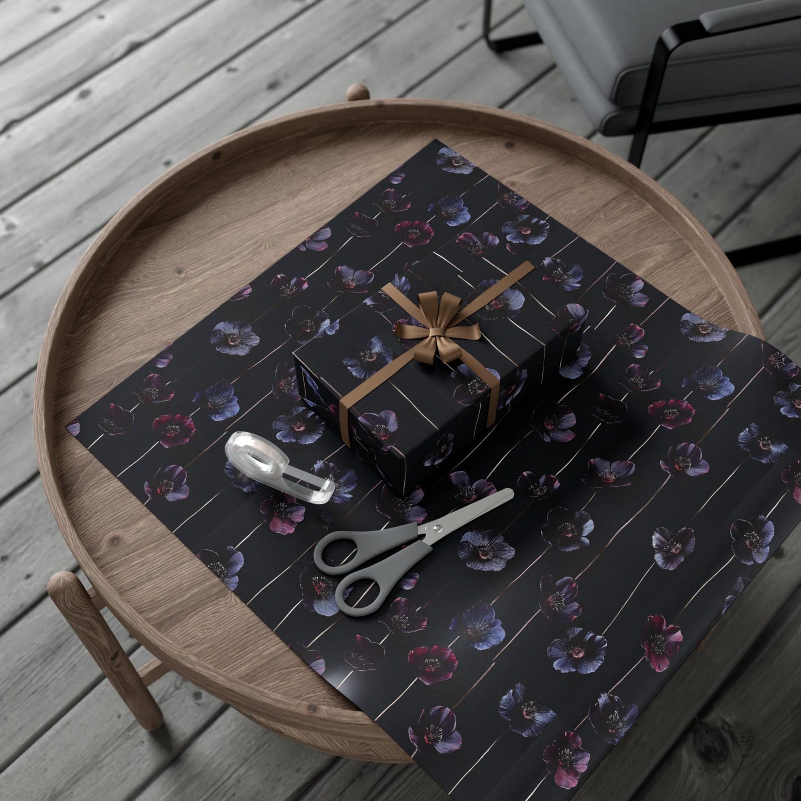 Dark Moody Wrapping Paper | Horror Floral Gift Wrap | Gothic Valentines ...