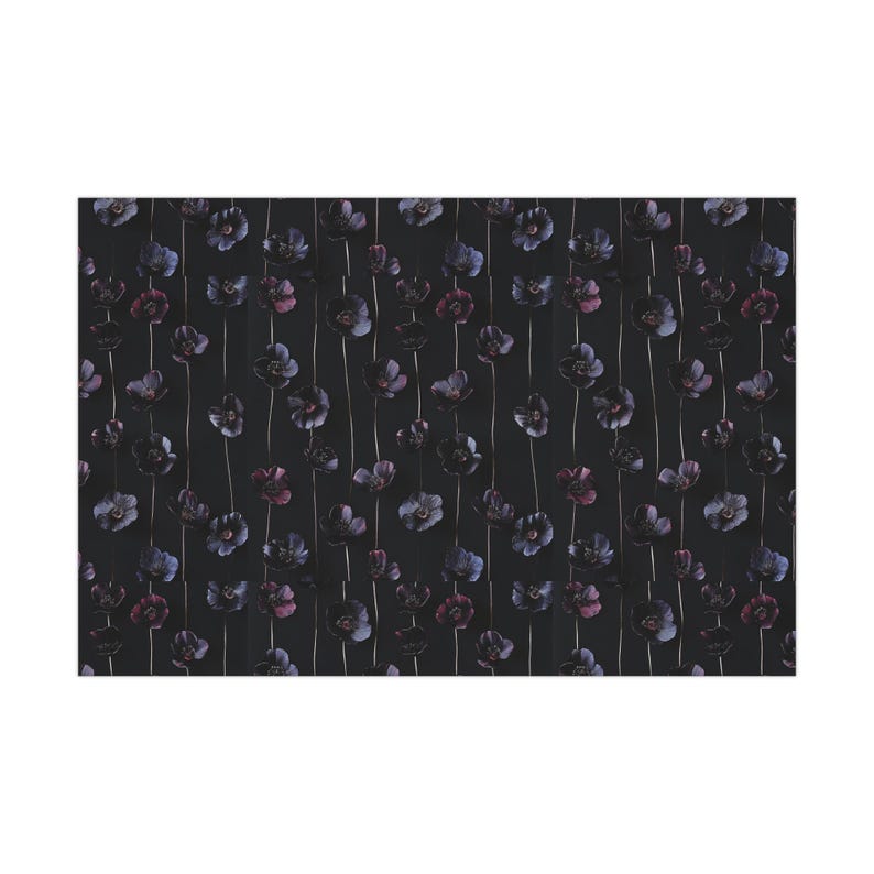 Dark Moody Wrapping Paper | Horror Floral Gift Wrap | Gothic Valentines ...