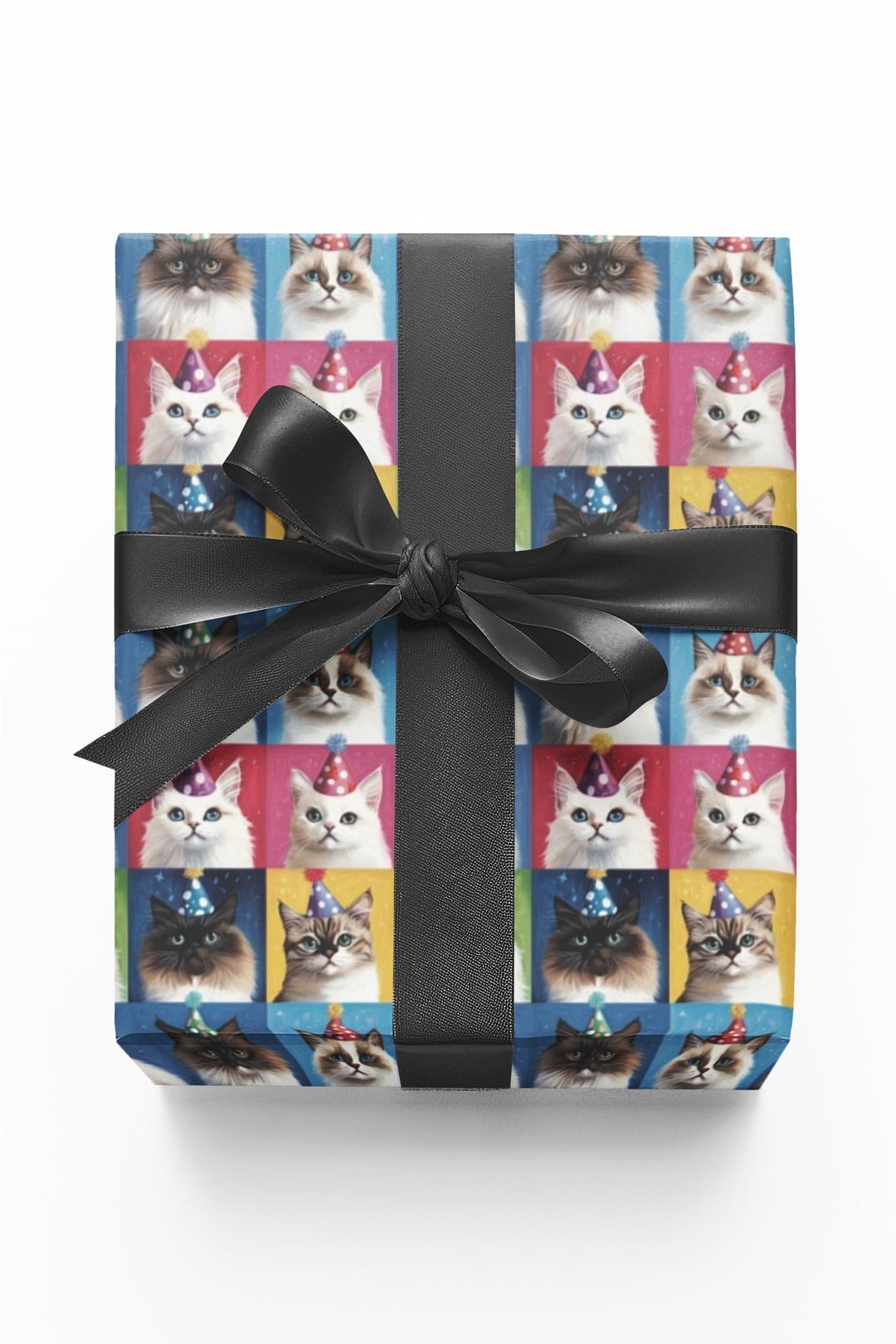 Ragdoll Cat Wrapping Paper, Cute Party Kittens Gift Wrap, Birthday ...