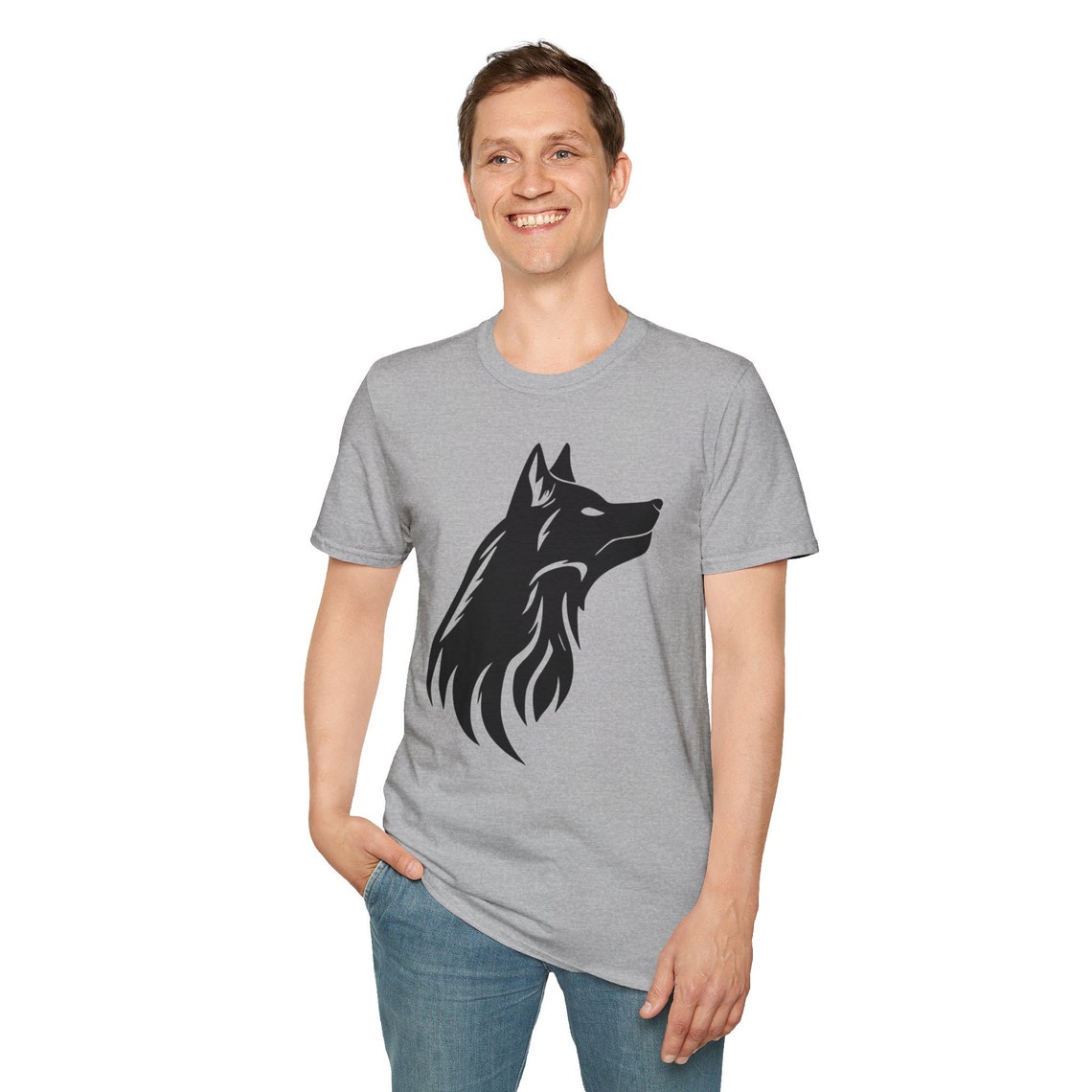 Leader of the Pack, Wolf Print, Unisex Softstyle T-shirt - Etsy