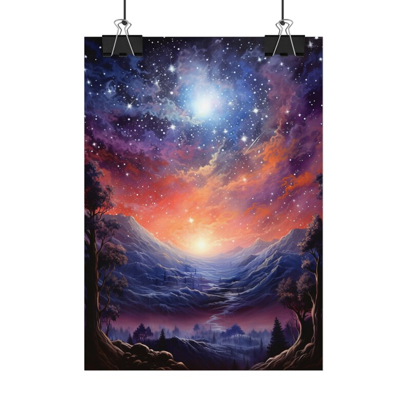 Expansive Starry Sky, Rolled Poster - Etsy