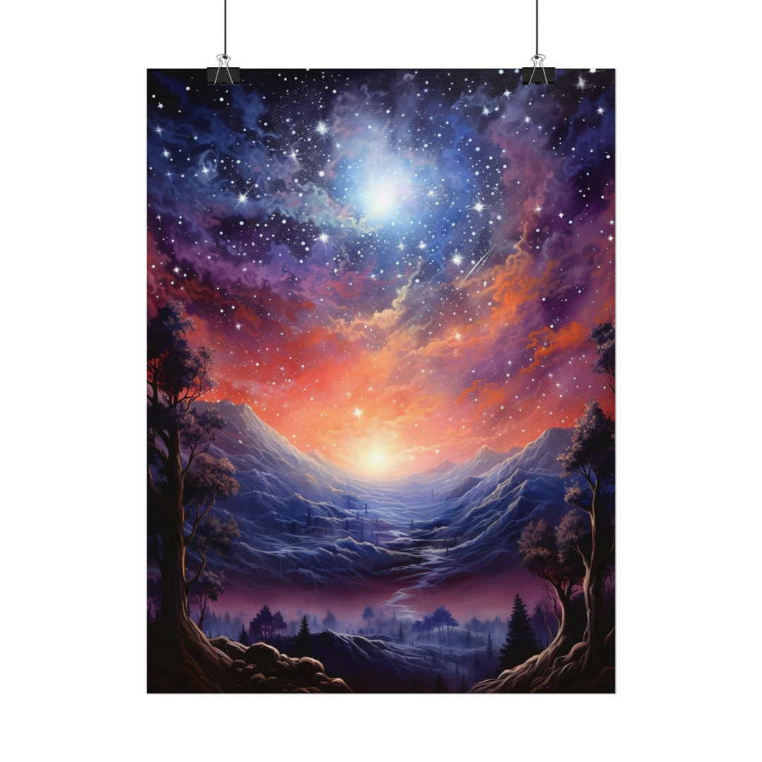 Expansive Starry Sky, Rolled Poster - Etsy