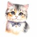Watercolor Cat Clipart: Kitten Illustrations, Commercial Use (digital ...