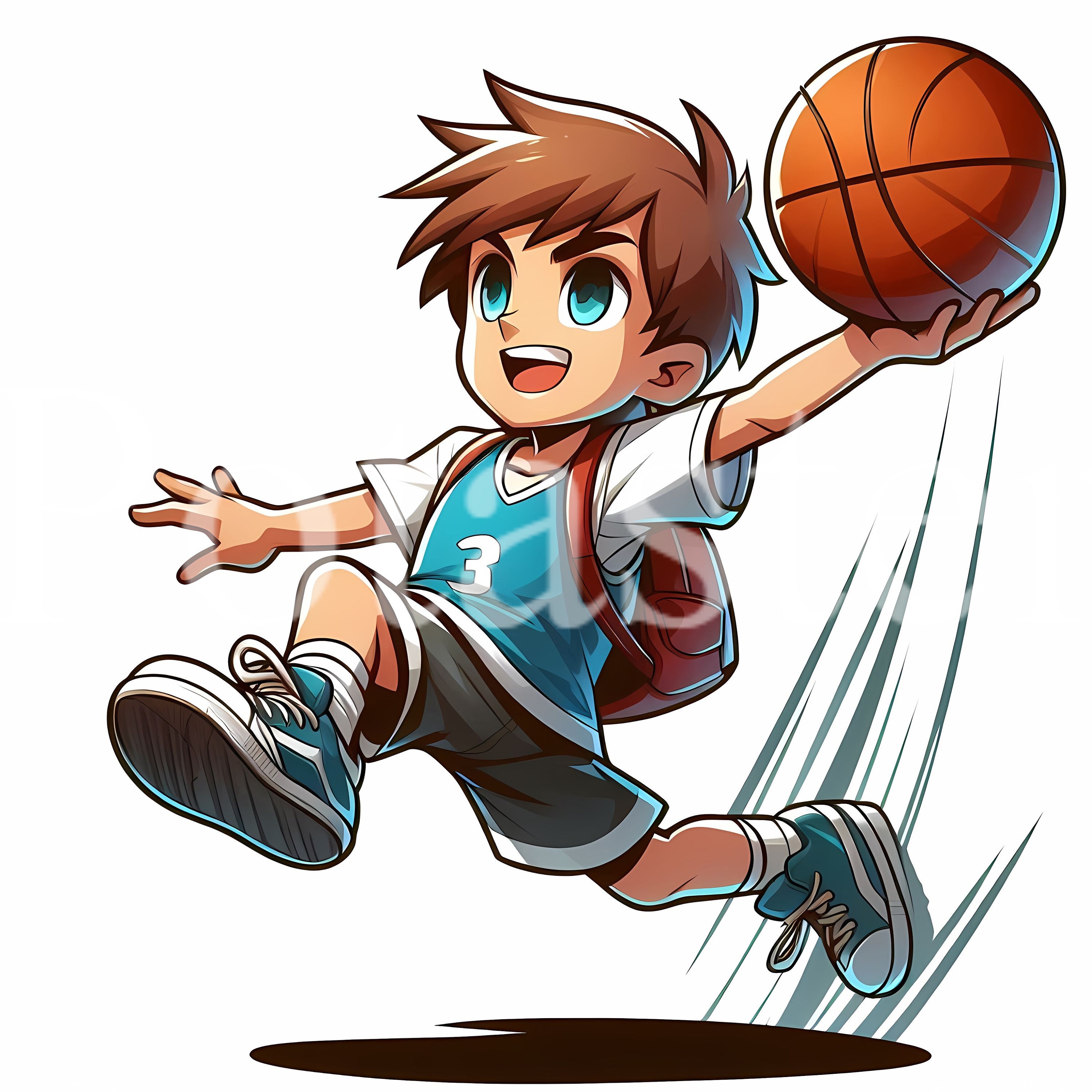 Boy Basketball Player Clipart, Sports Illustration (commercial Use) - Etsy