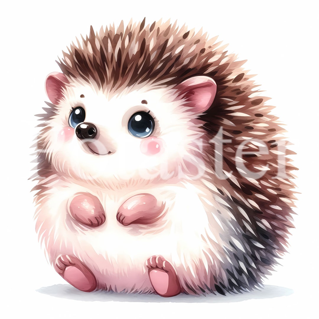 5 Cute Hedgehog Clipart Hedgehog Watercolor Clipart Cute Watercolor ...