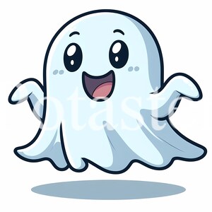 5 Little Ghost Clipart Cute Ghost Clipart Cute Halloween Clipart ...