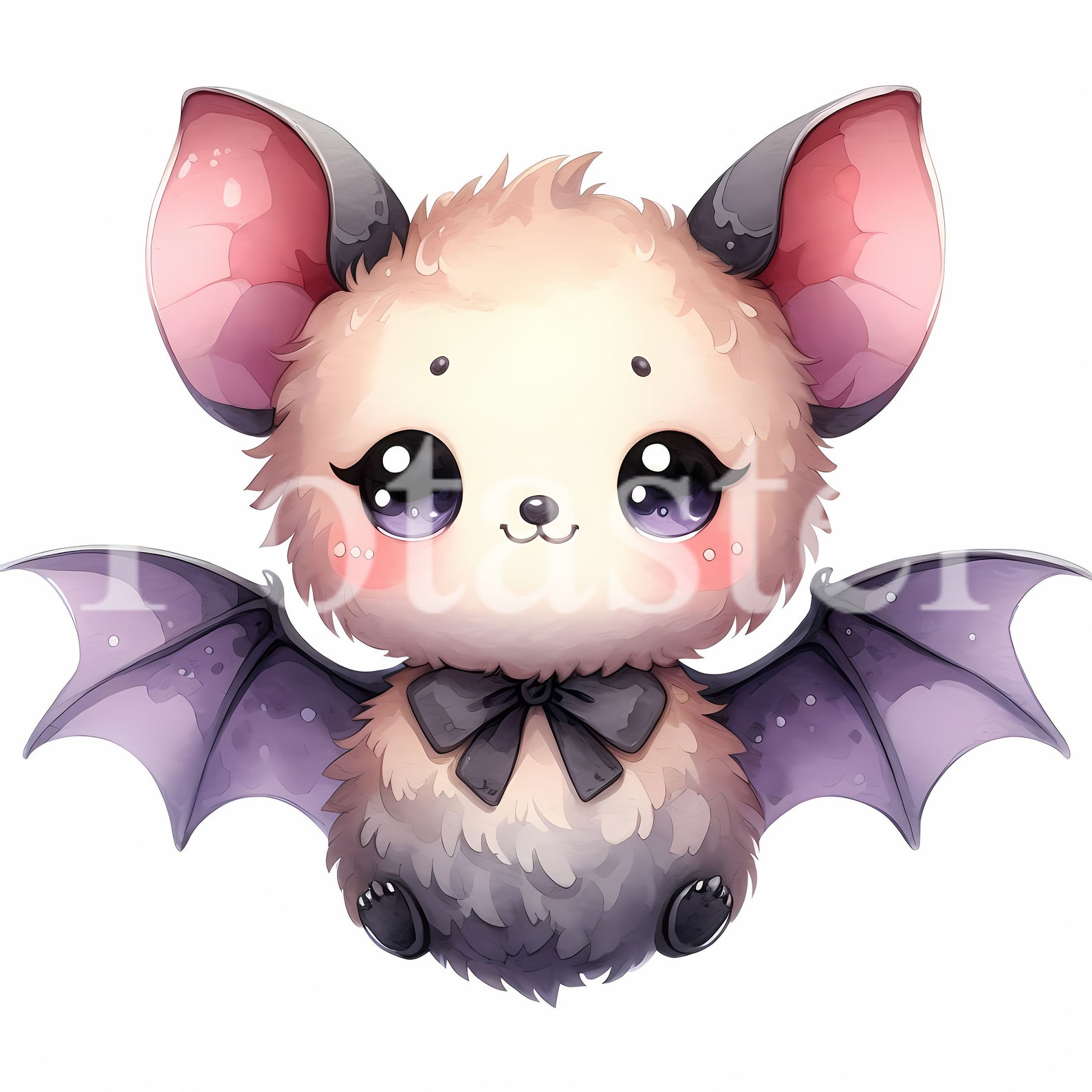 Baby Bat Watercolor Clipart, Nursery Art (PNG, Commercial Use - Etsy
