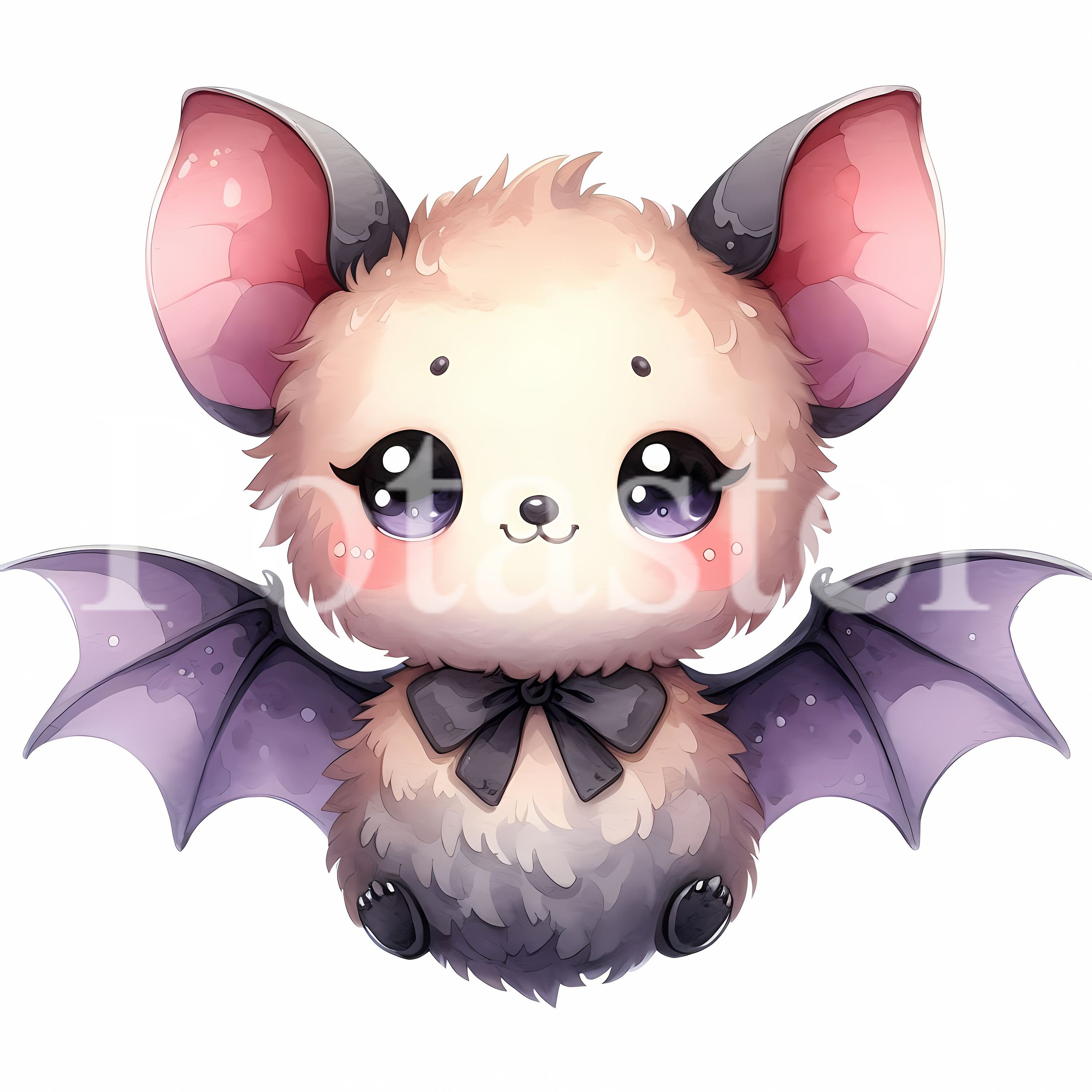 5 Cute Bat Clipart Bat Watercolor Clipart Cute Watercolor Aquarel Bat ...
