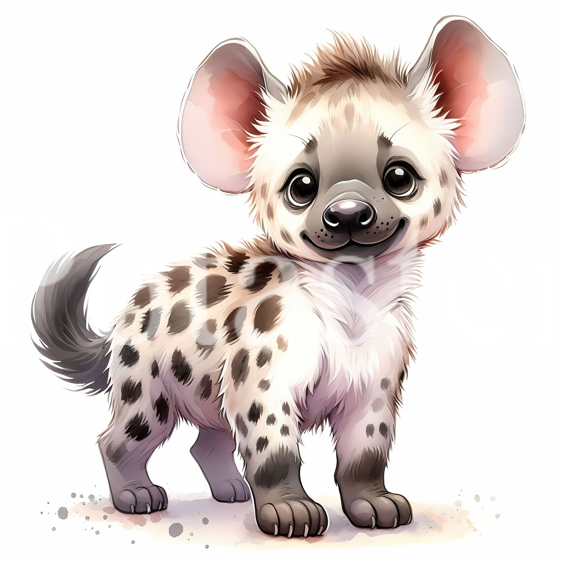 5 Cute Hyena Clipart Hyena Watercolor Clipart Cute Watercolor Aquarel ...