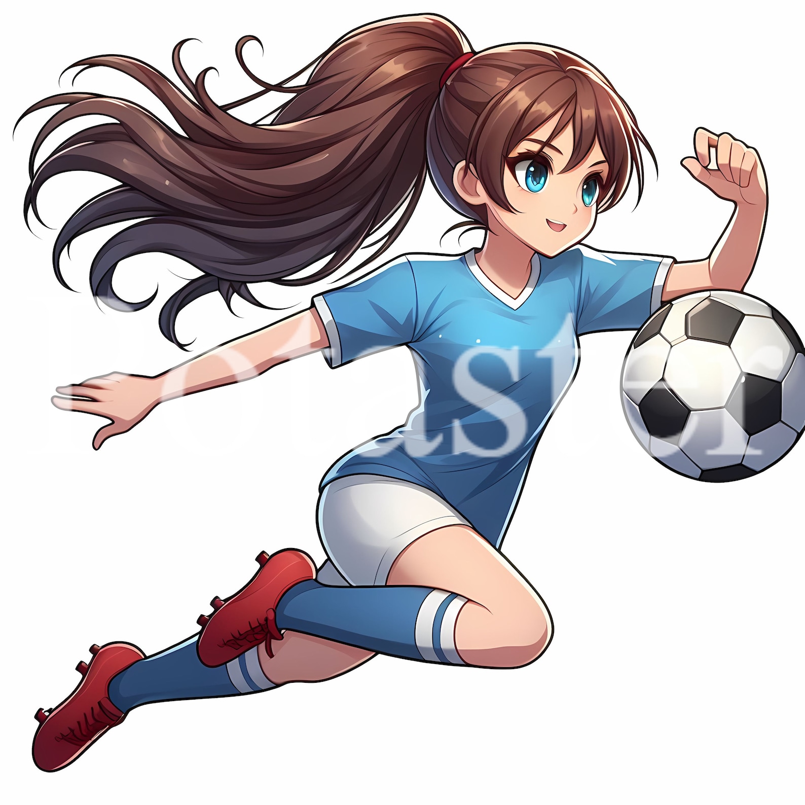 Girl Soccer Player Clipart, Sports Illustration (commercial Use) - Etsy