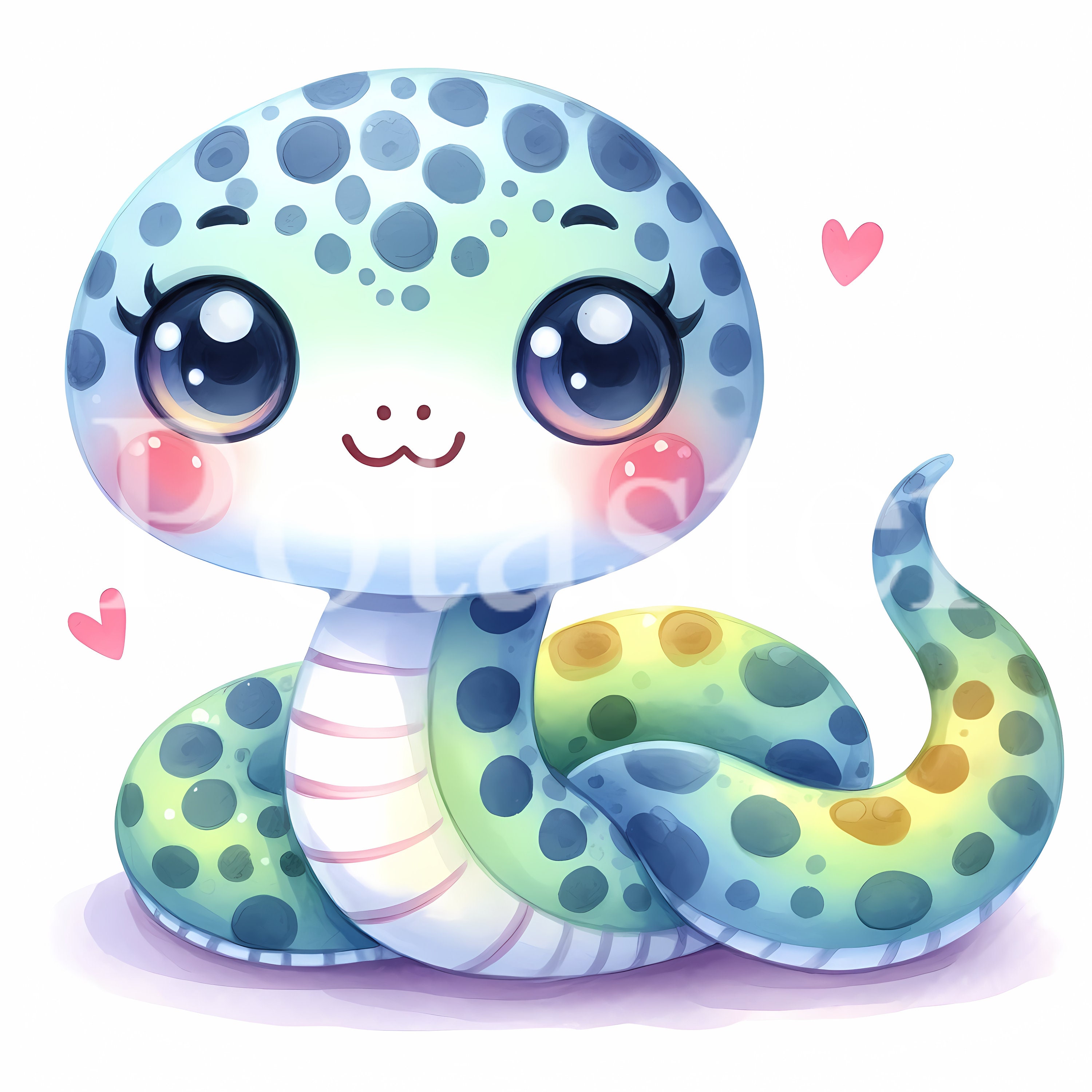 9 Cute Snake Clipart Snake Watercolor Clipart Cute Watercolor Clipart ...