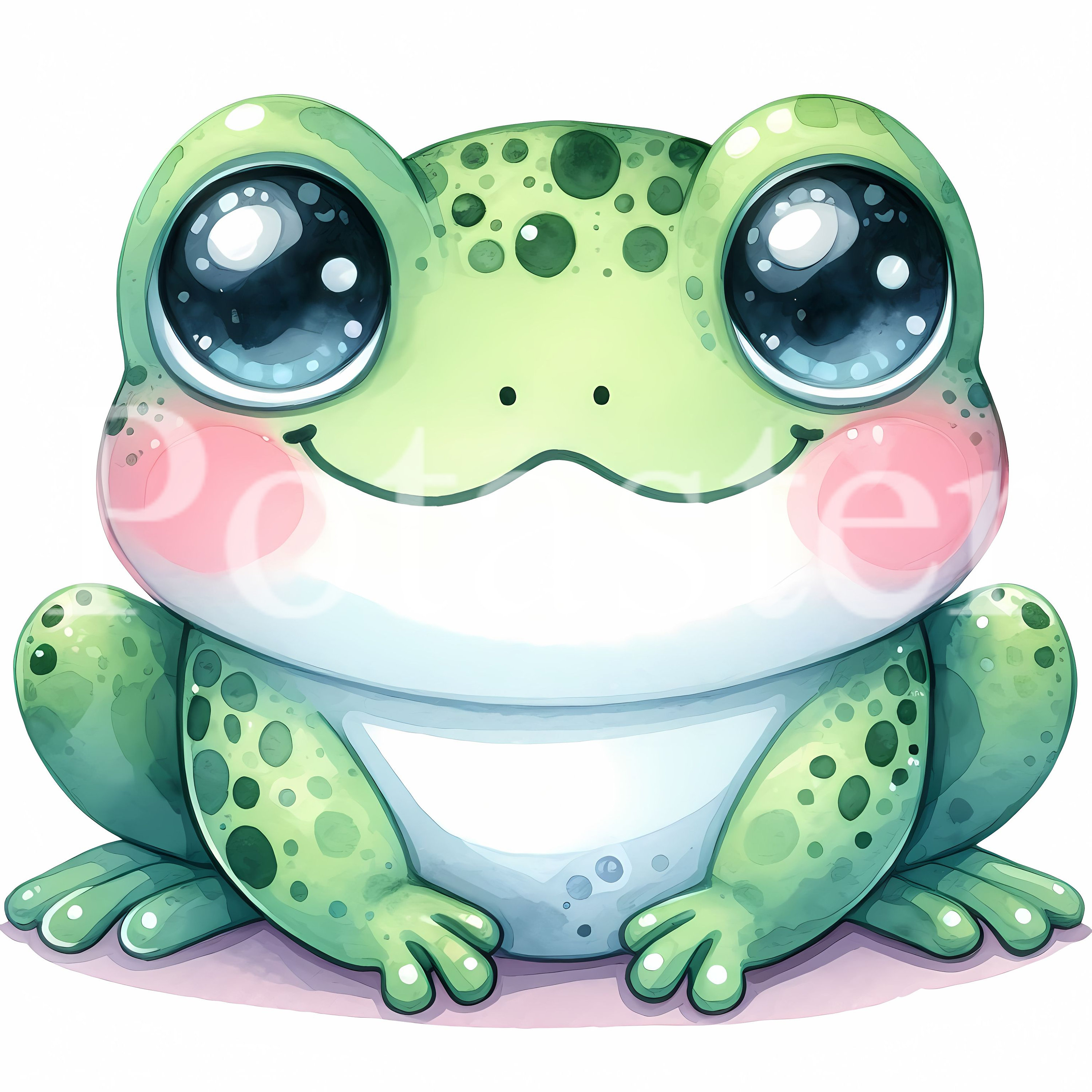 5 Cute Frog Clipart Frog Watercolor Clipart Cute Watercolor Clipart ...