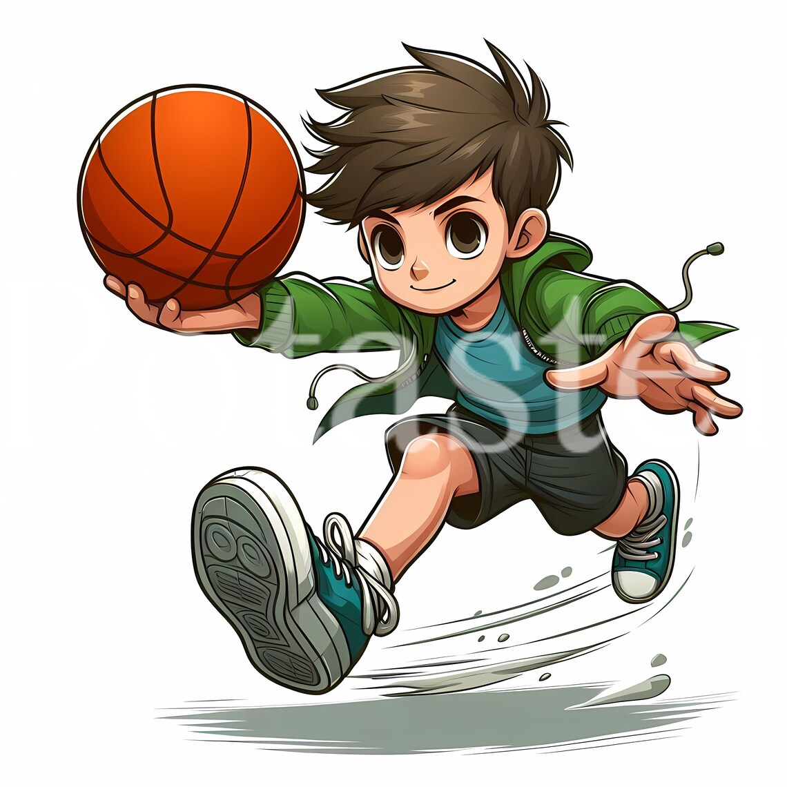 Boy Basketball Player Clipart, Sports Illustration (commercial Use) - Etsy