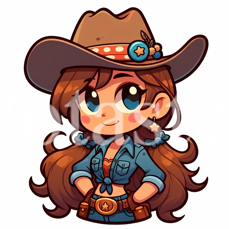 5 Cute Cowgirl Clipart Pink Cowgirl Baby Girl Cow Girl Clipart Bundle ...