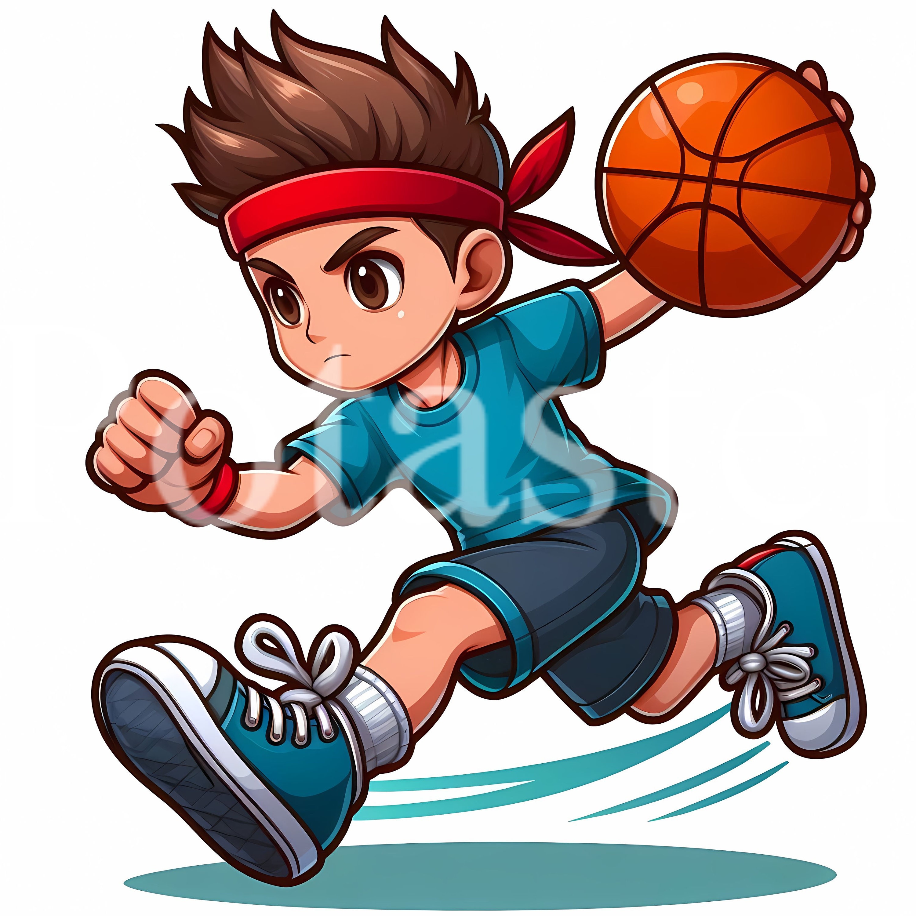 Boy Basketball Player Clipart, Sports Illustration (commercial Use) - Etsy