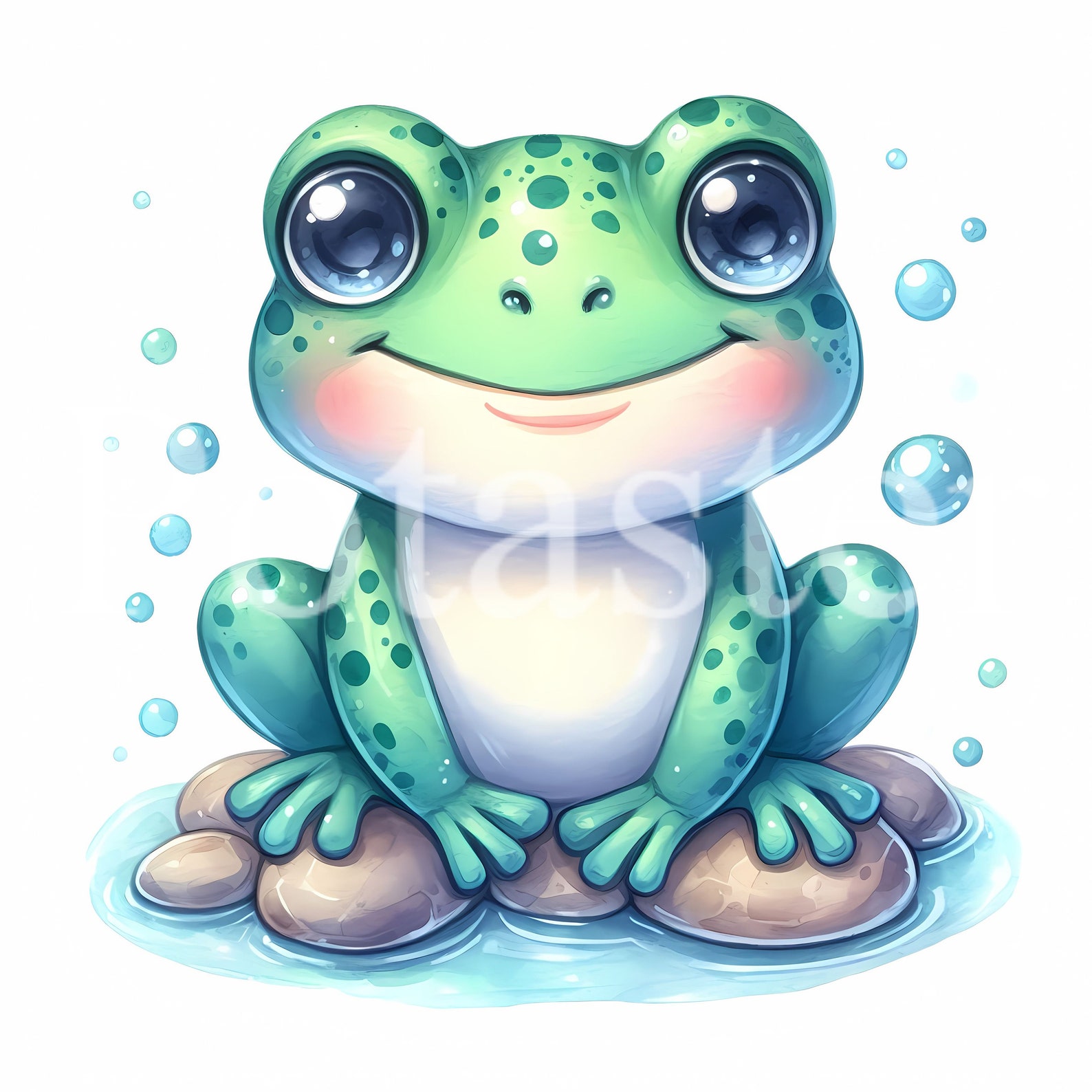 5 Cute Frog Clipart Frog Watercolor Clipart Cute Watercolor Clipart ...
