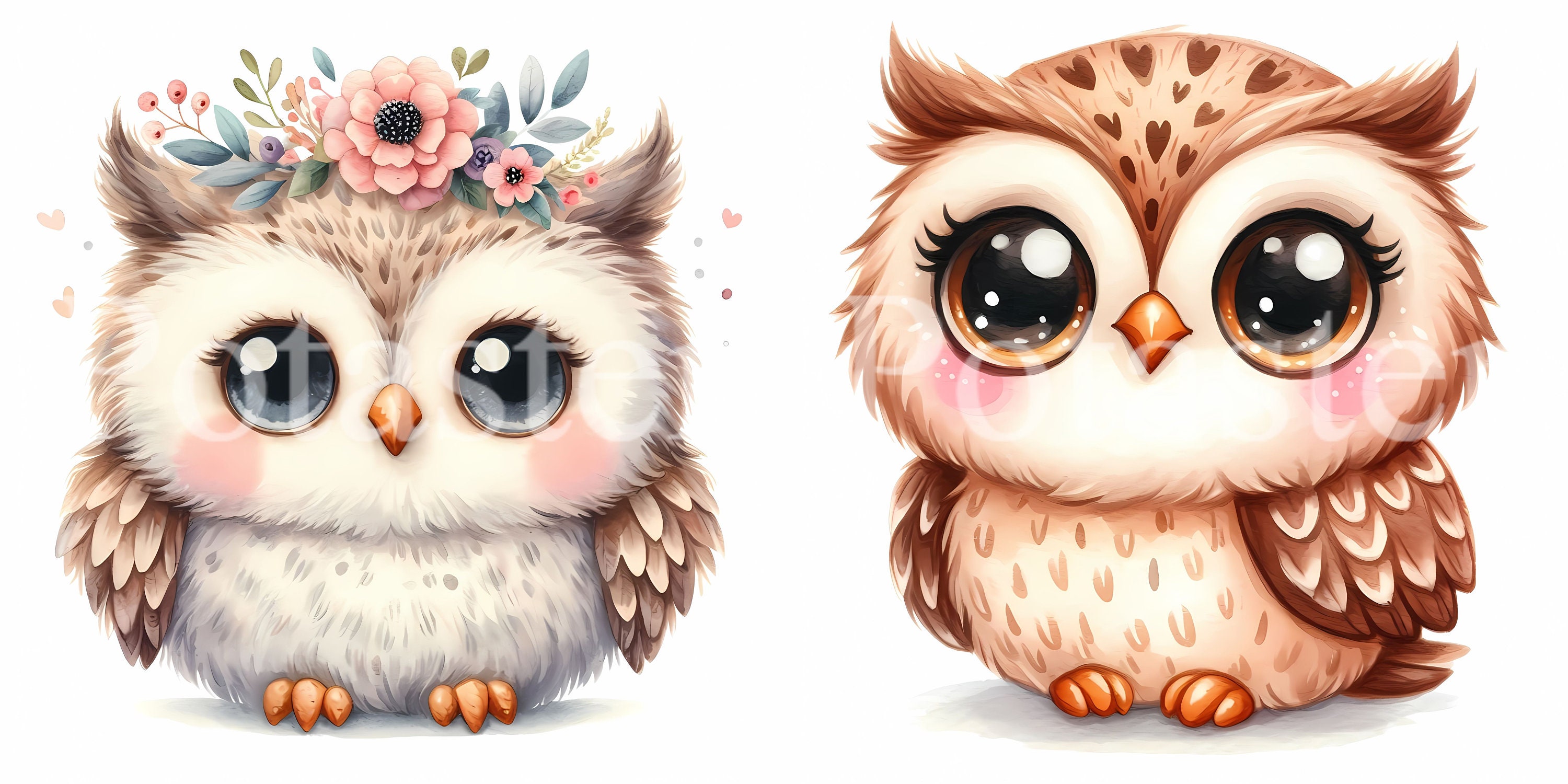 14 Cute Owl Clipart Owl Watercolor Clipart Cute Watercolor Aquarel Owl ...
