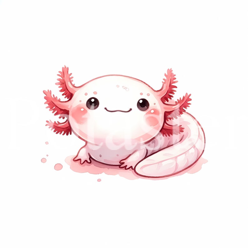 5 Cute Axolotl Clipart Axolotl Watercolor Clipart Cute Watercolor ...