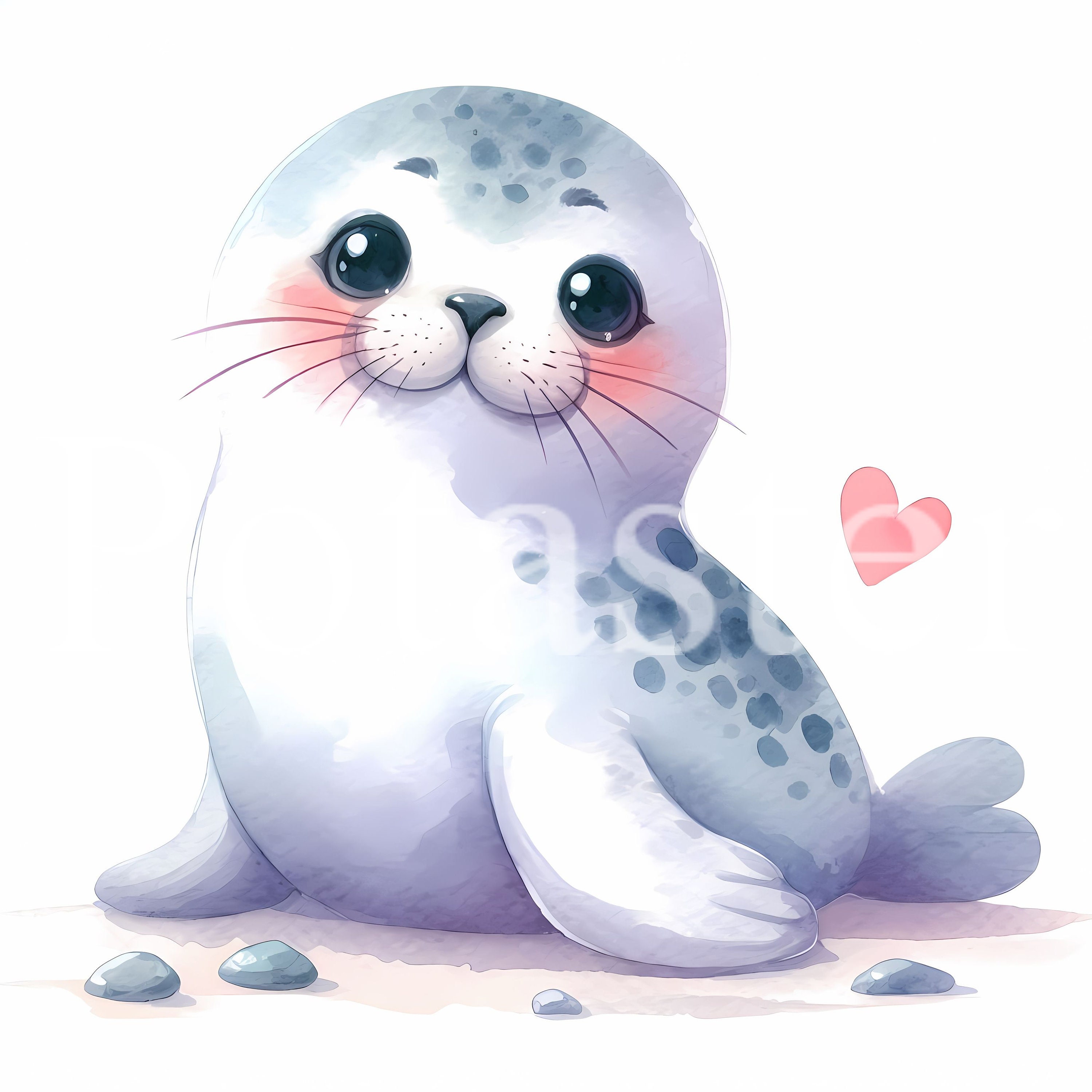 5 Cute Seal Clipart Seal Watercolor Clipart Cute Watercolor Aquarel ...
