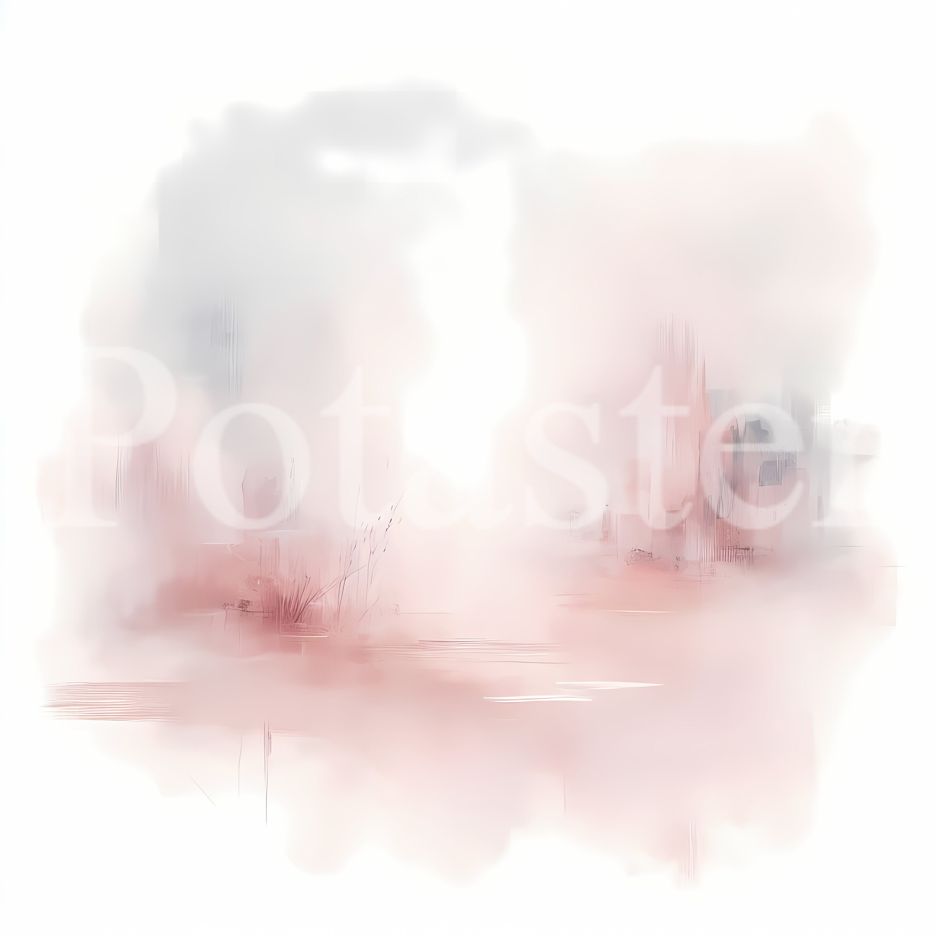 Sunset Art Pink Sunset Light Pink Art Watercolor Art Sunset Art Floral ...