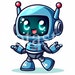5 Cute Little Robots Clipart Cartoon Robot Boy Robot Cute Robot ...