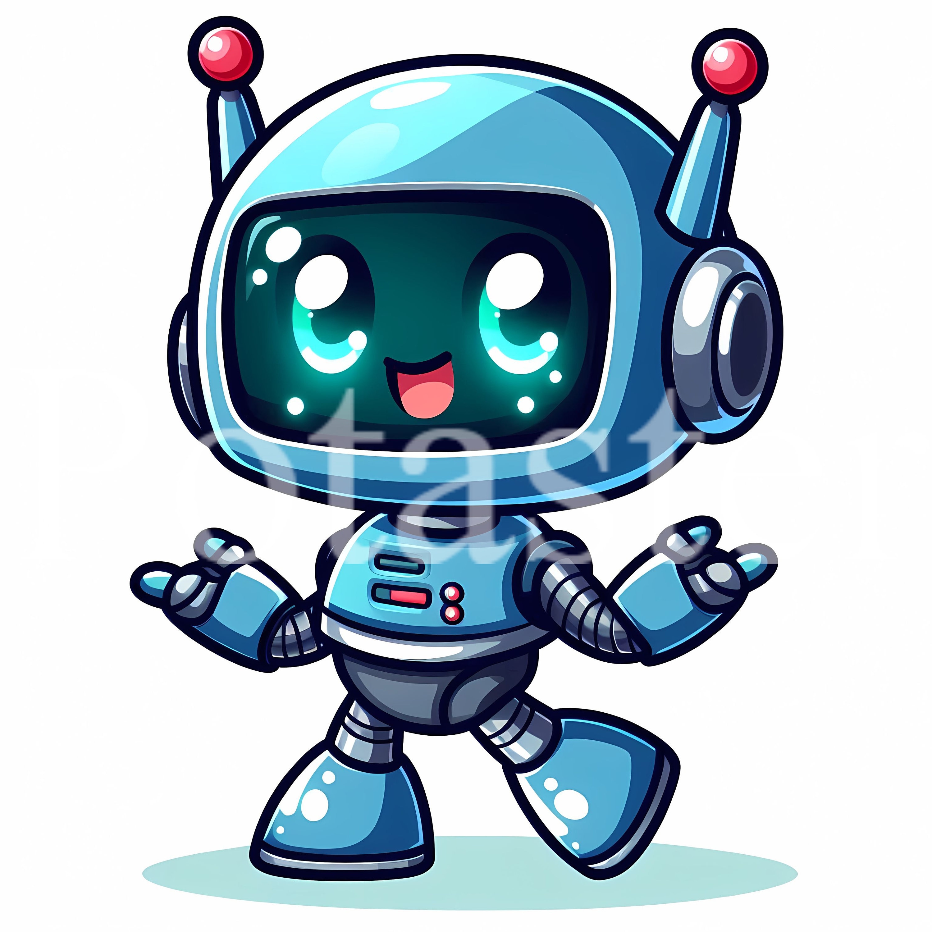 5 Cute Little Robots Clipart Cartoon Robot Boy Robot Cute Robot ...