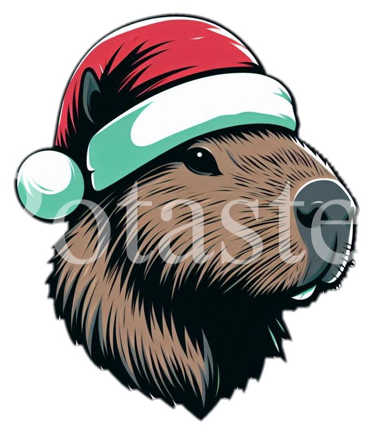 Christmas Capybara Clipart, Holiday Cartoon (commercial Use, Digital ...