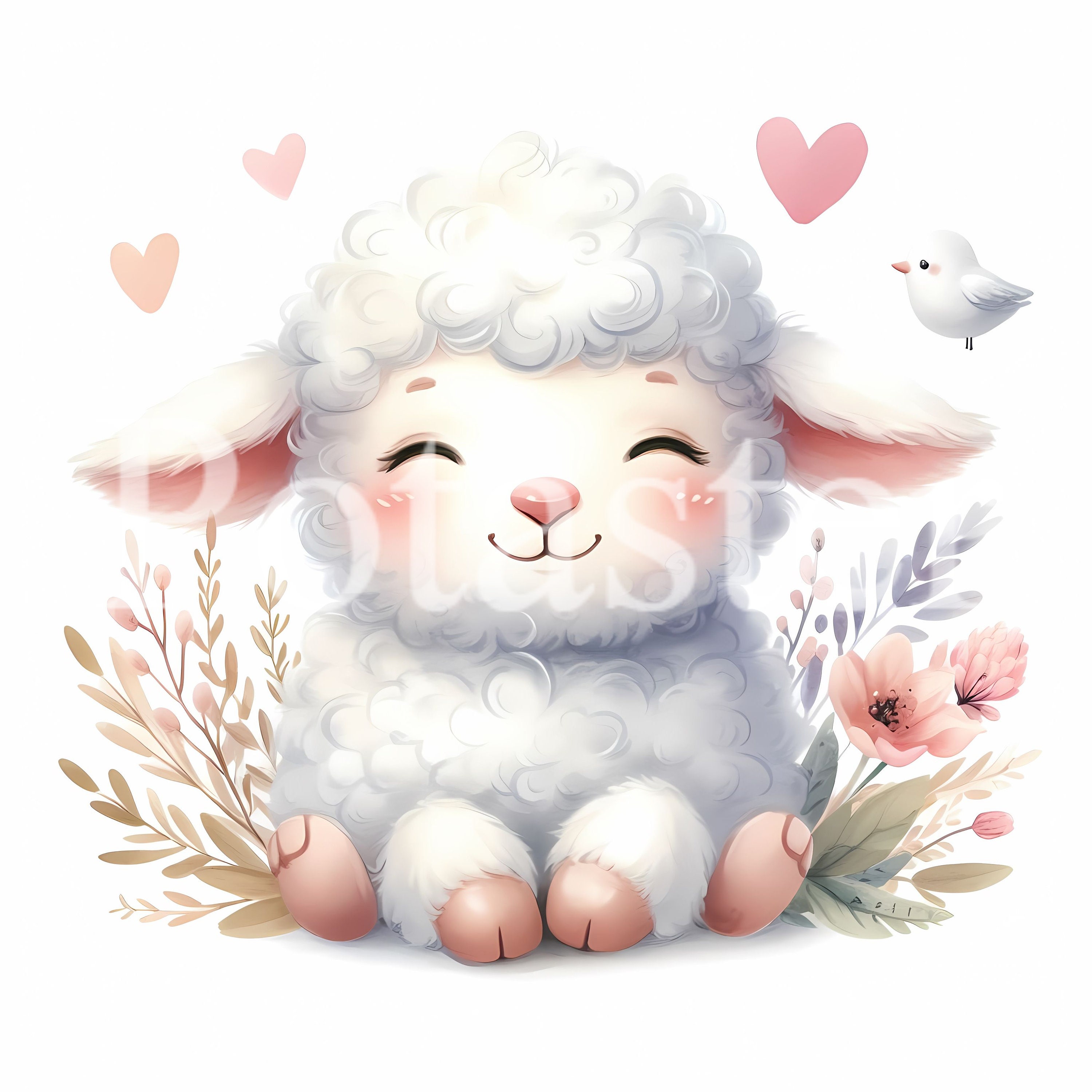 5 Cute Sheep Clipart Sheep Watercolor Clipart Cute Watercolor Aquarel ...