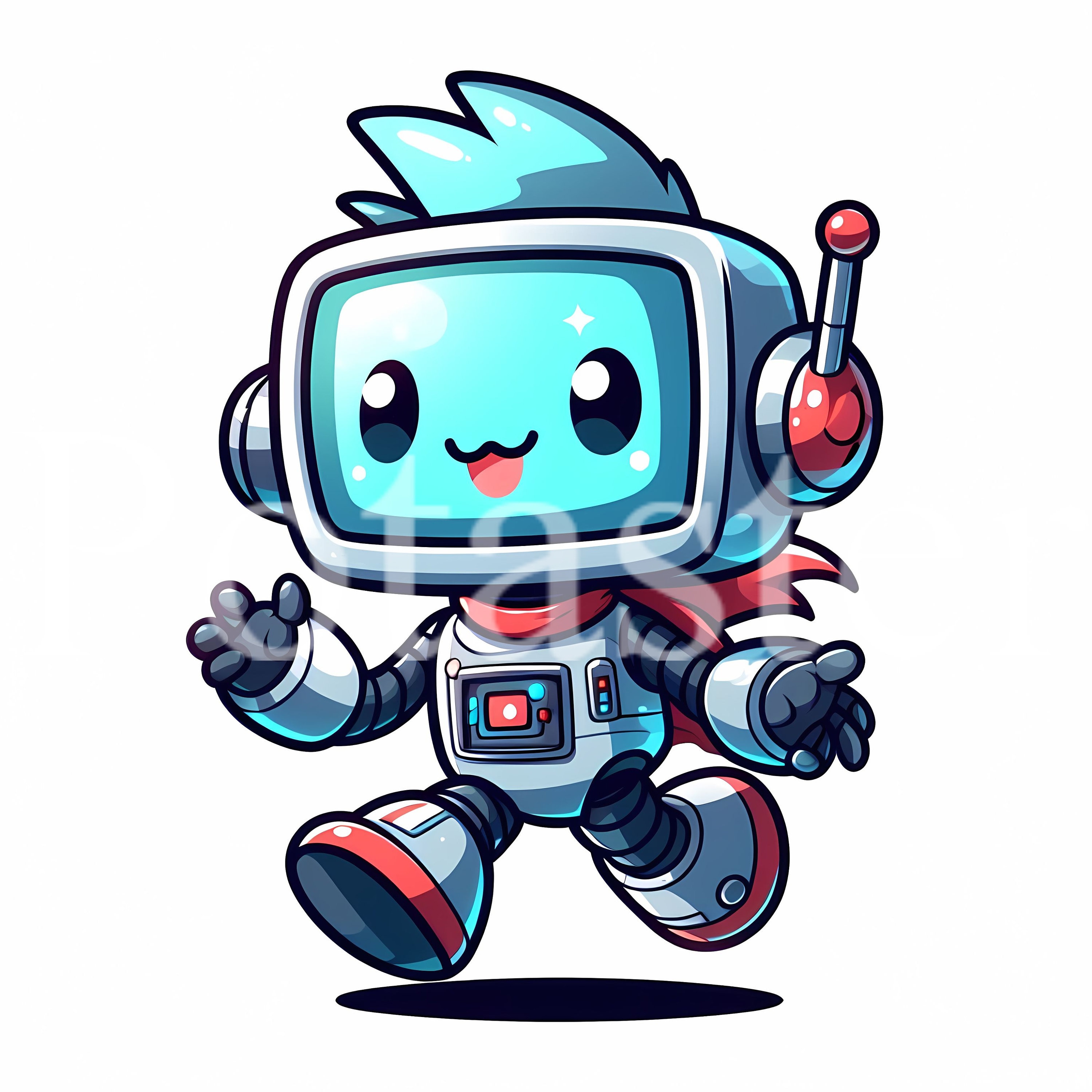 5 Cute Little Robots Clipart Cartoon Robot Boy Robot Cute Robot ...