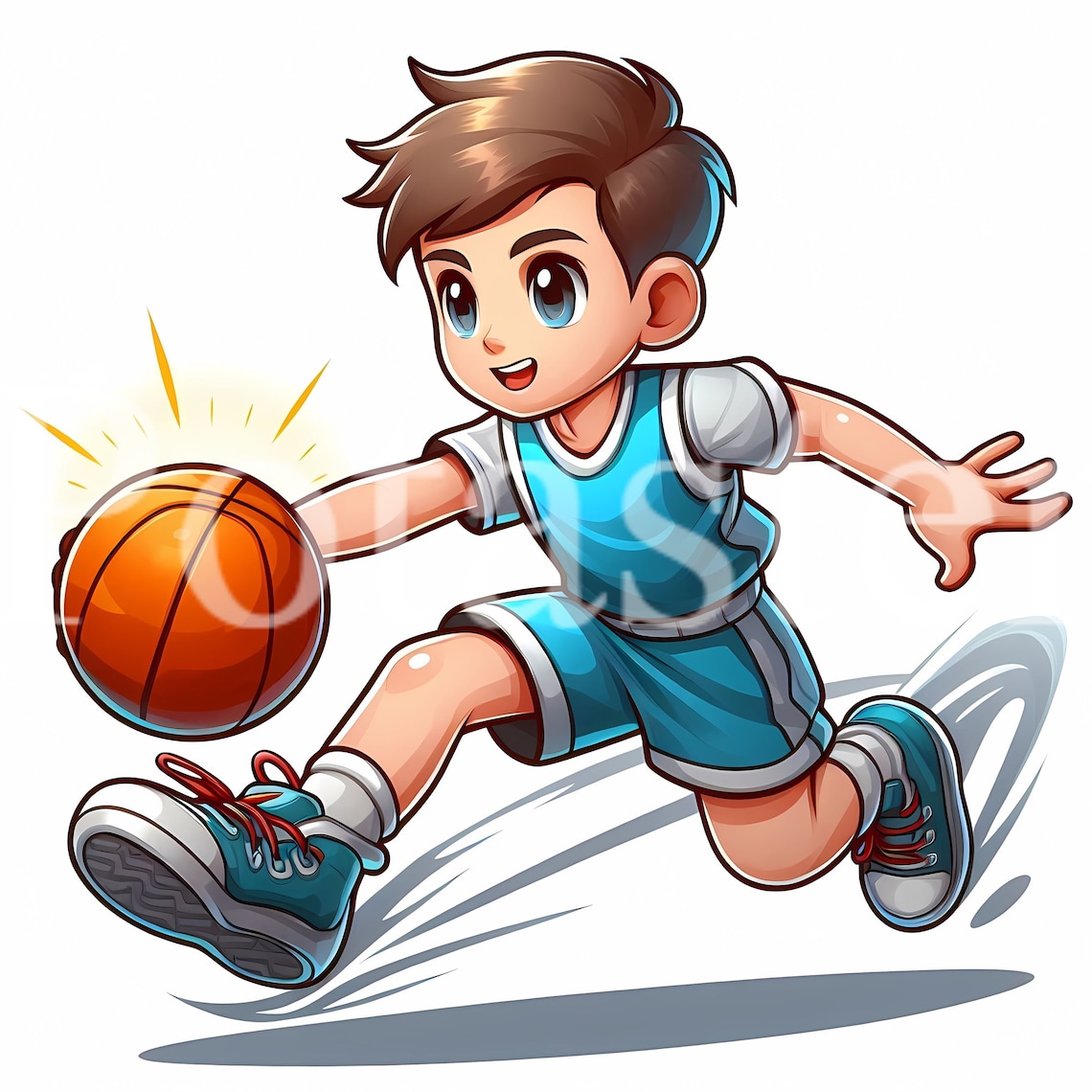 Boy Basketball Player Clipart, Sports Illustration (commercial Use) - Etsy