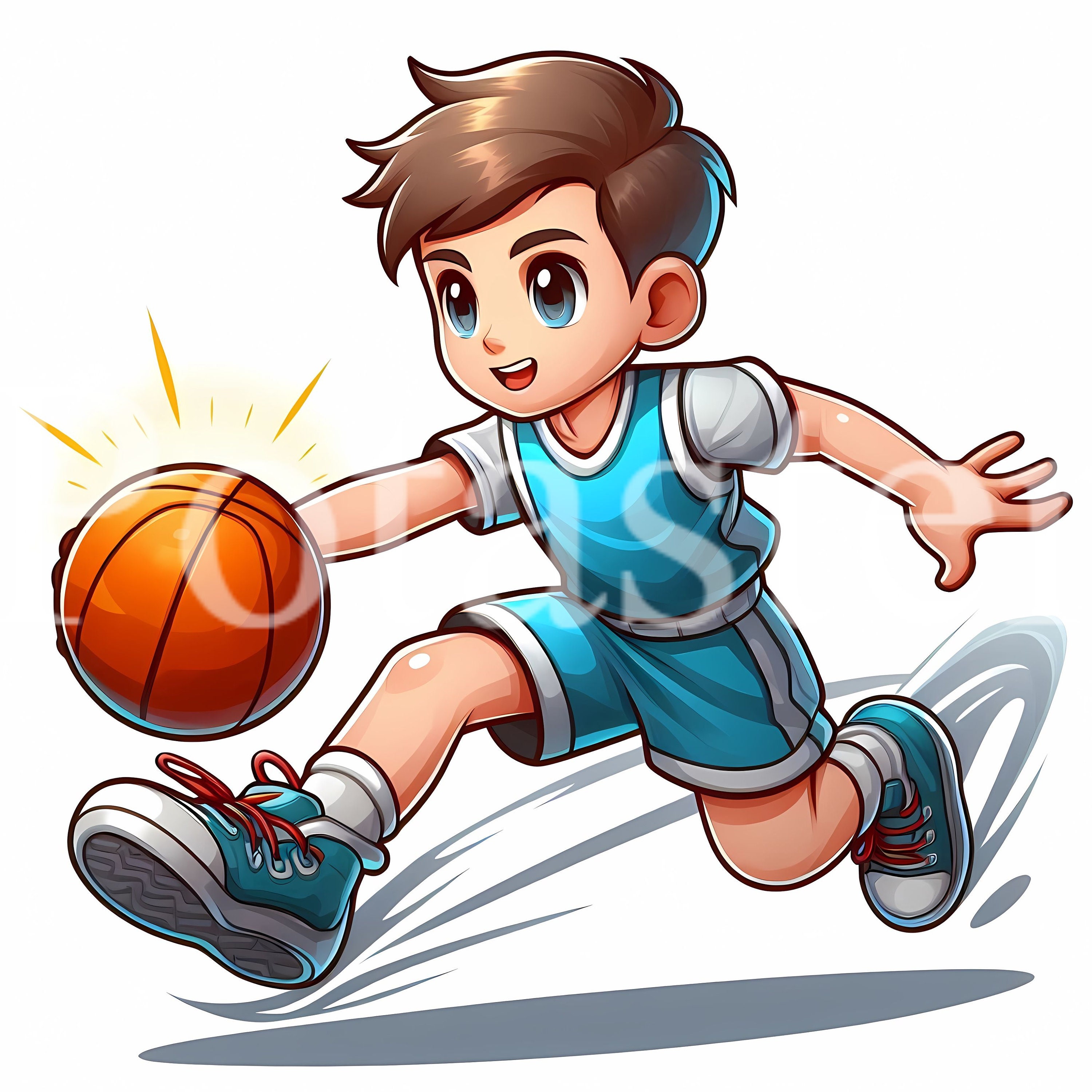 Boy Basketball Player Clipart, Sports Illustration (commercial Use) - Etsy