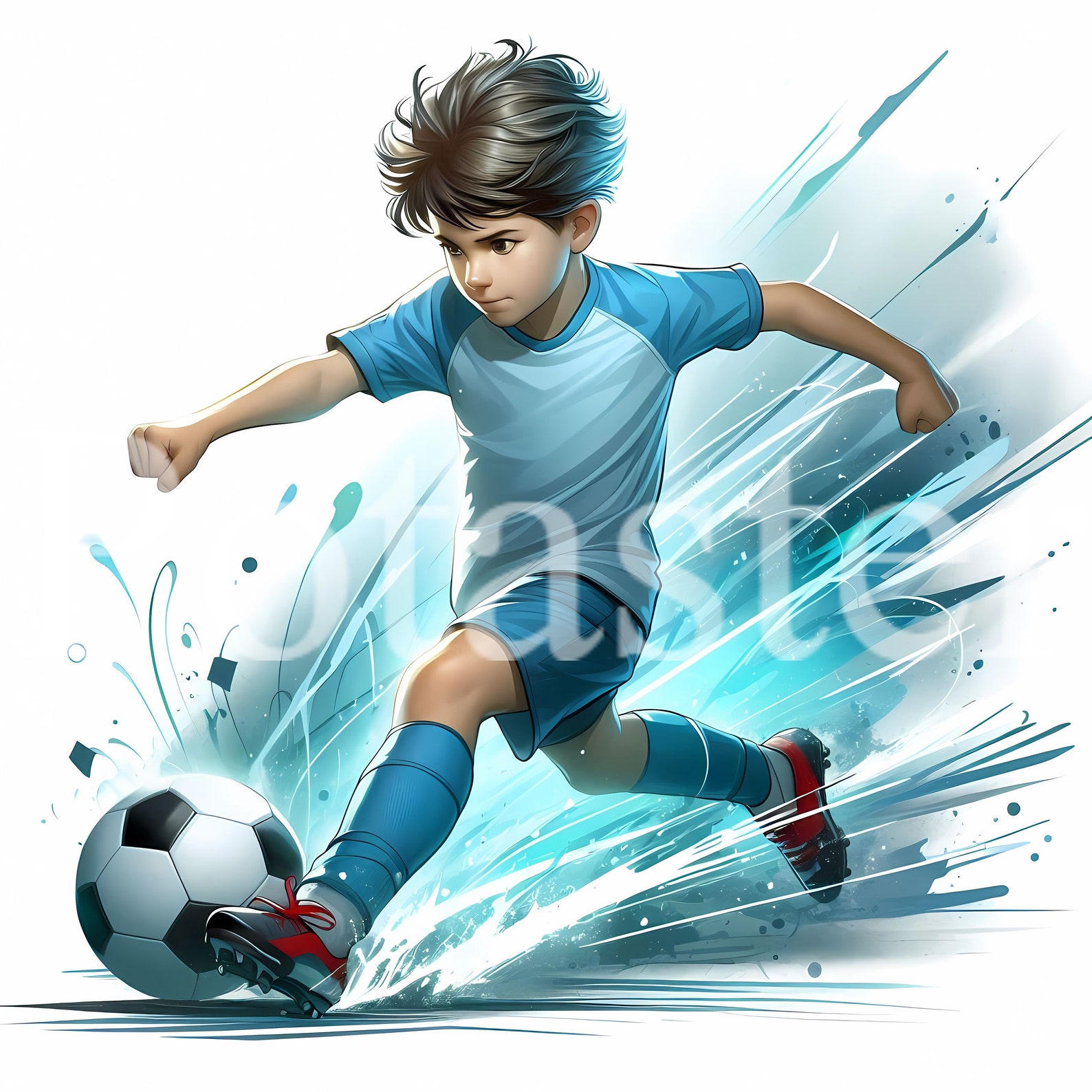 Boy Soccer Player Clipart, Sports Illustration (commercial Use) - Etsy