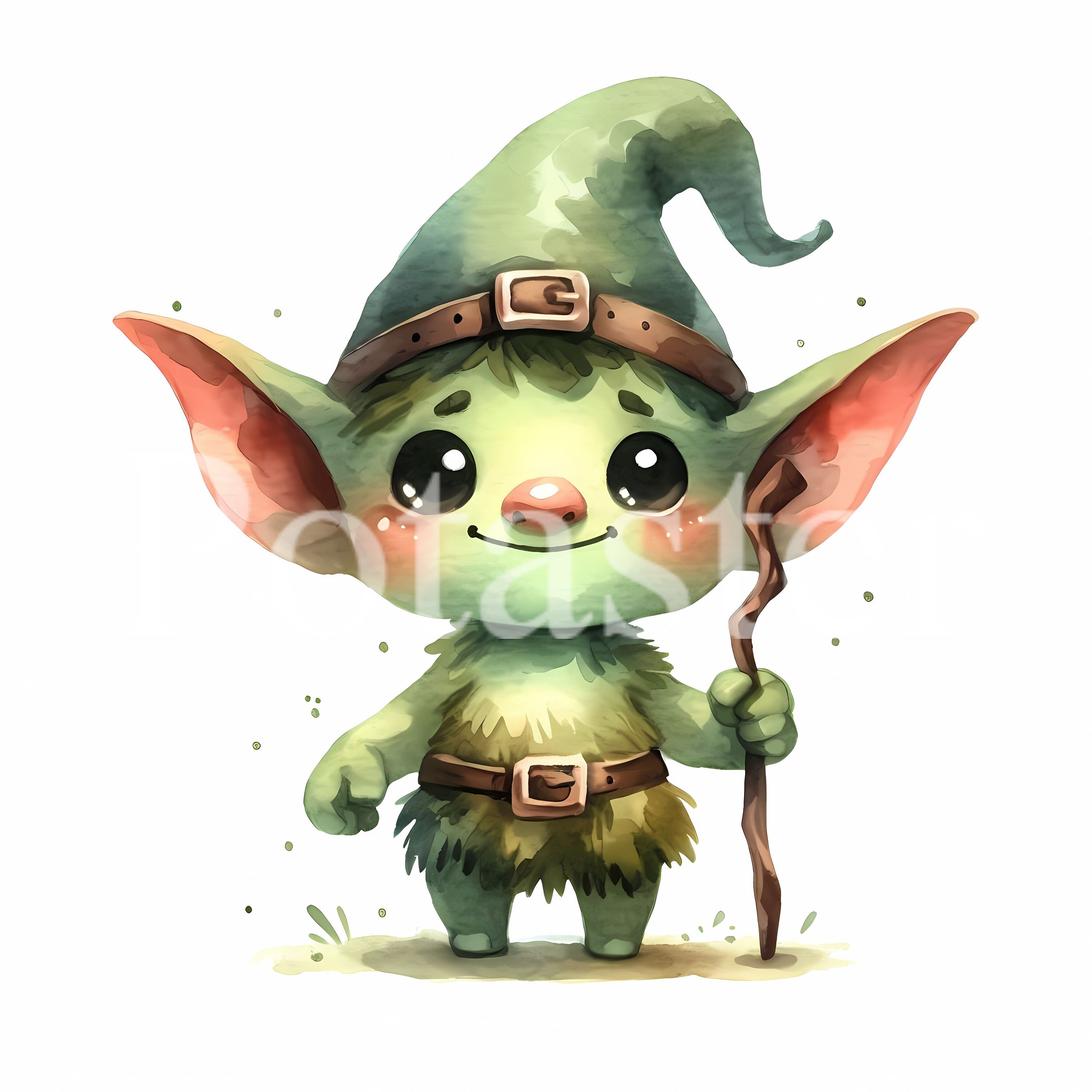 Cute Goblin Clipart, Cartoon Fantasy Illustration (digital Download) - Etsy