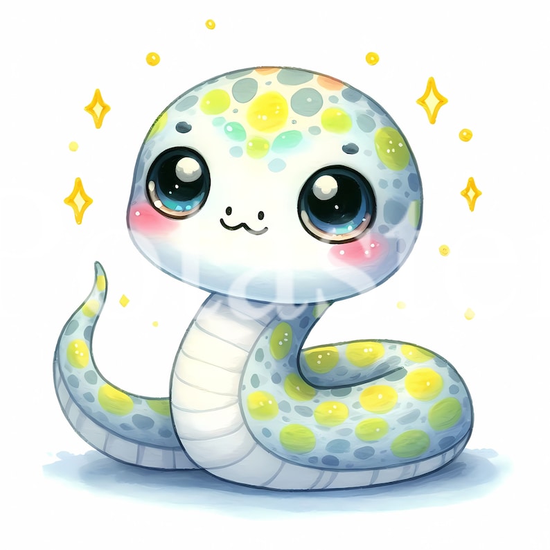9 Cute Snake Clipart Snake Watercolor Clipart Cute Watercolor Clipart ...