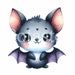 Baby Bat Watercolor Clipart, Nursery Art (PNG, Commercial Use - Etsy