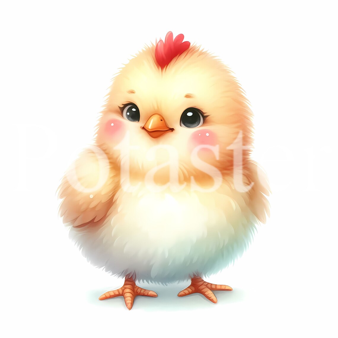 Cute Chicken Clipart Chicken Watercolor Clipart Cute Watercolor Clipart ...